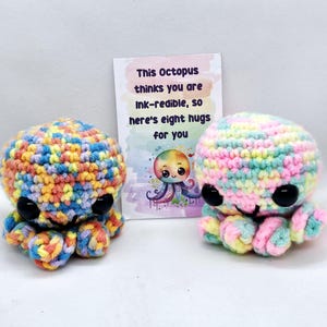 Custom Worry Buddy Octopus, Stress Pet, Crochet Pocket Hug, Worry Pet ...