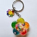 Smiley Flower Liquid Shaker Keychain, Cute Glitter Resin Keyring, Bag ...
