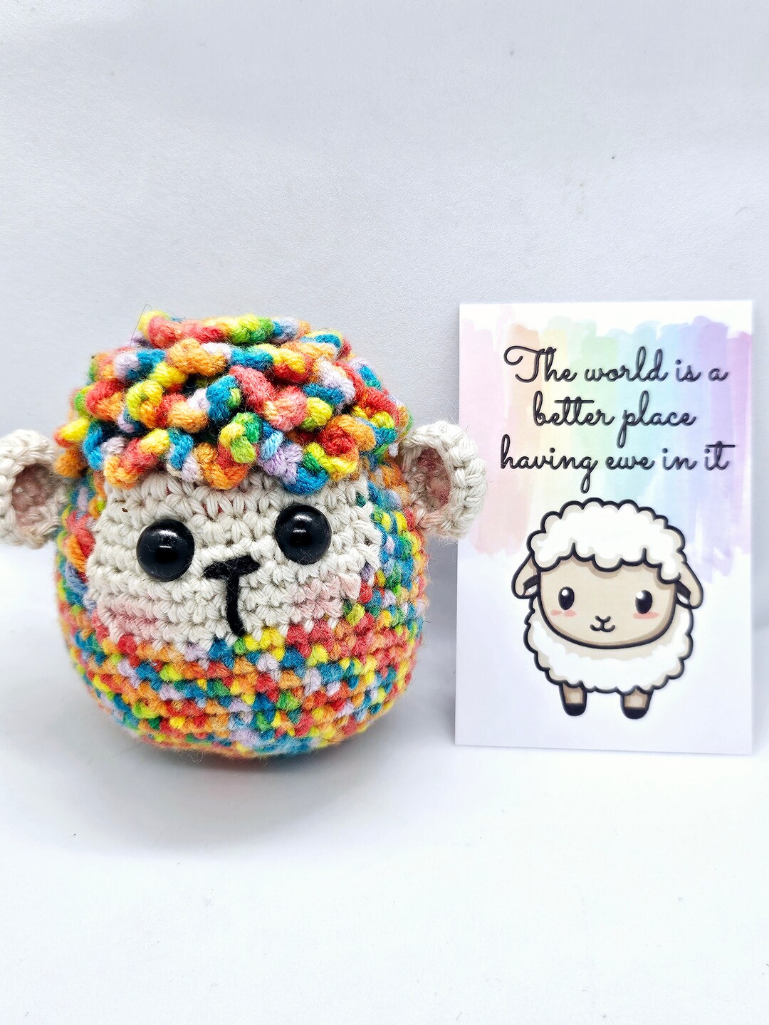 Custom Sheep Worry Buddy, Crochet Pocket Hug, Worry Therapy Pet ...