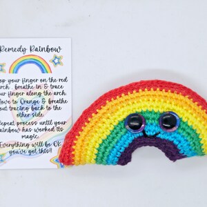 Rainbow Pocket Hug Keyring, Anxiety Relief Emotional Support Pet ...