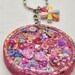 Rainbow Pink Glitter Liquid Shaker Keychain, Pink Keyring, Cute Bag ...