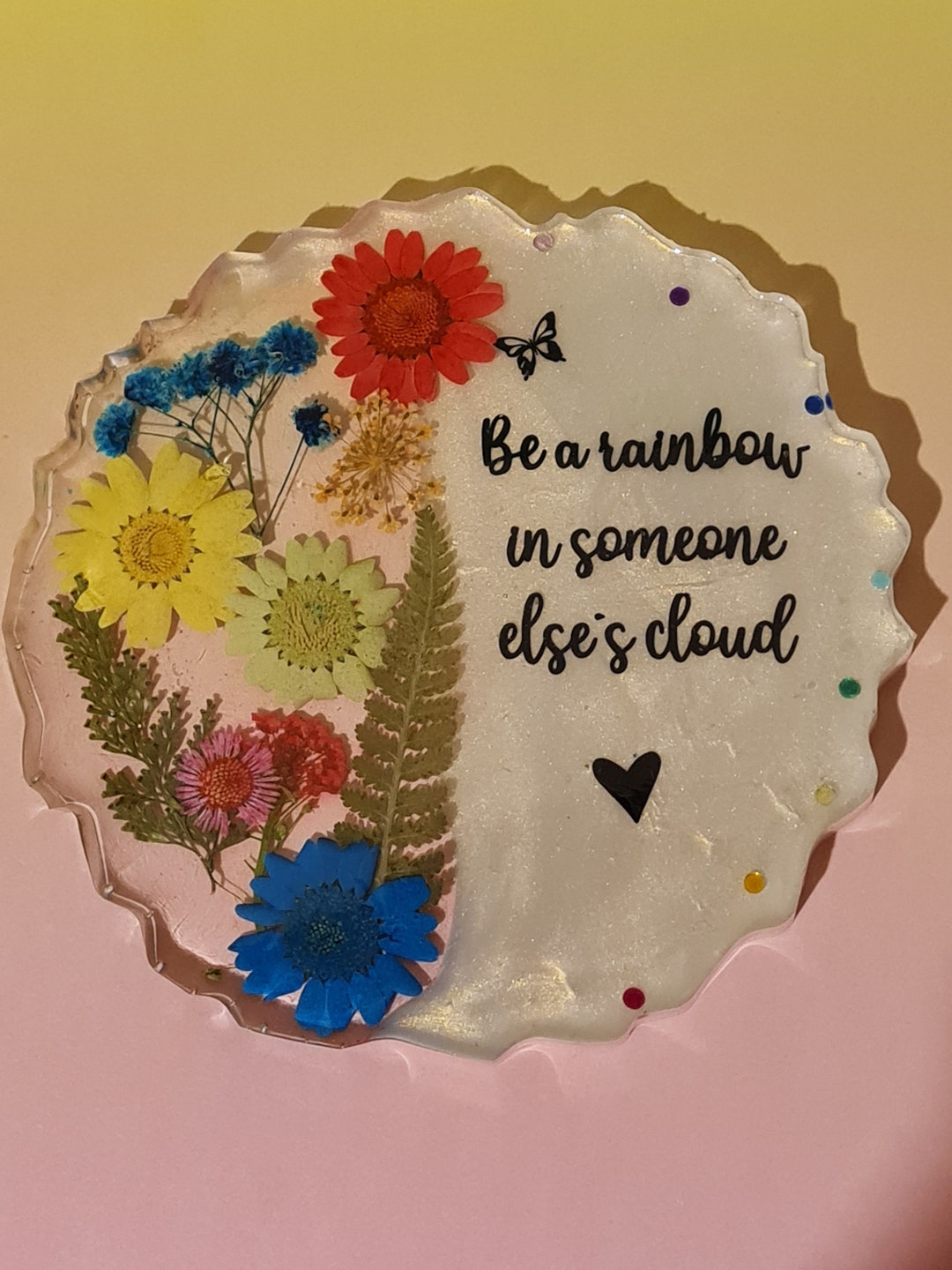 Rainbow Art Colourful Art Resin Word Plaque Resin Sign - Etsy
