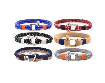 Mens Thick Nautical Rope Bracelet With Bolt Class - Mens Jewelry ...