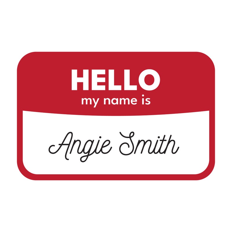 Hello My Name is Sticker - Etsy