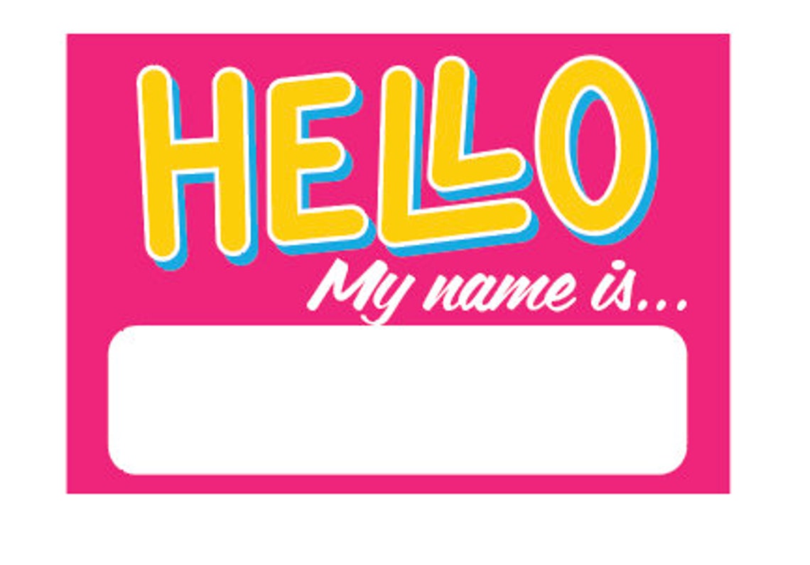 Fun Hello My Name Is Name Tags All Occasions - Etsy