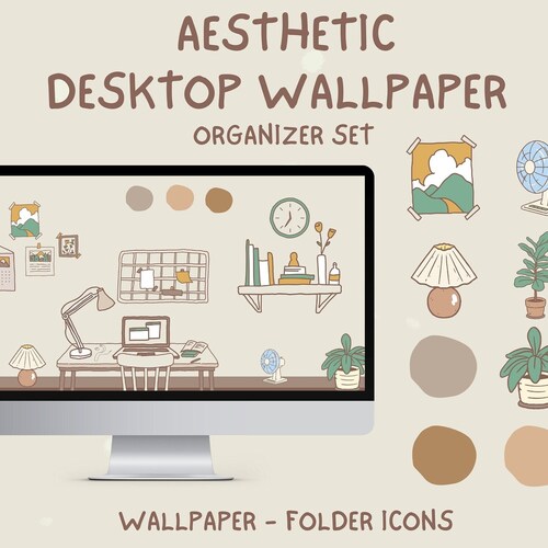 Aesthetic Computer Desktop Theme Background Wallpaper - Etsy