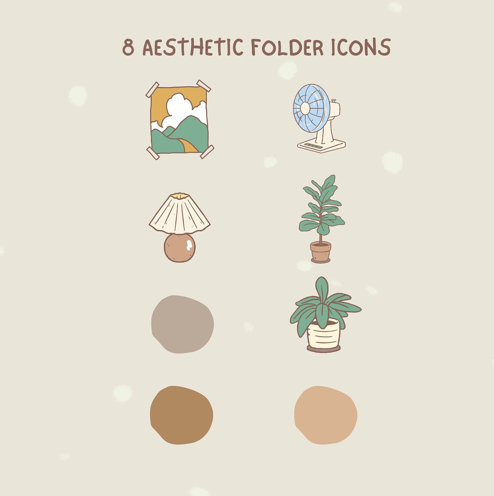 Aesthetic Computer Desktop Theme Background Wallpaper Organizer Set ...
