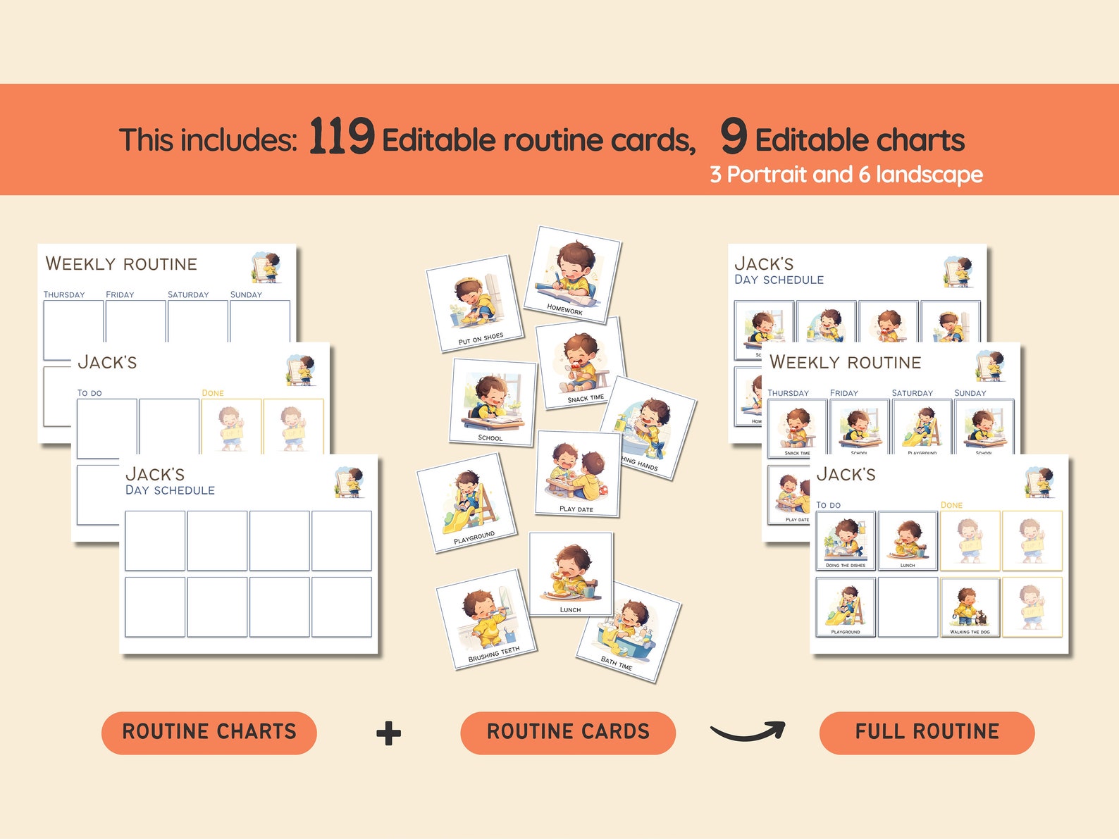 Daily Routine Cards Visual Schedule for Kids Daily Rhythm Chore Chart ...
