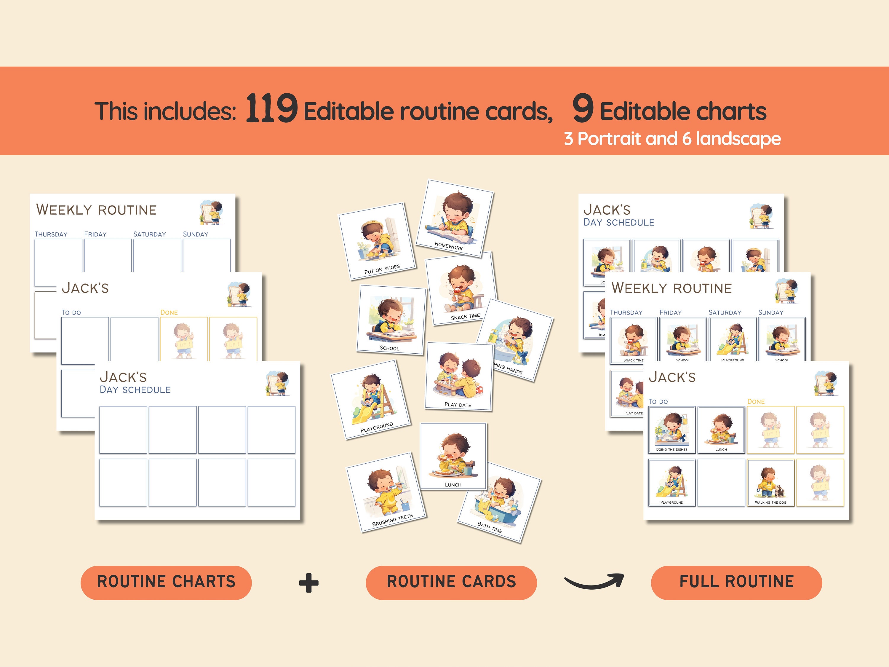 Daily Routine Cards Visual Schedule for Kids Daily Rhythm Chore Chart ...
