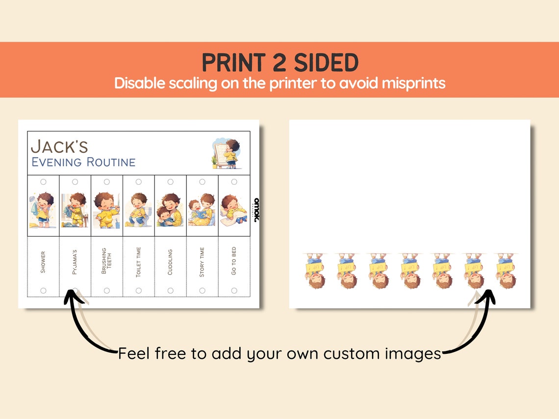 Morning & Evening Routine Flip Chart, Editable Visual Schedule ...