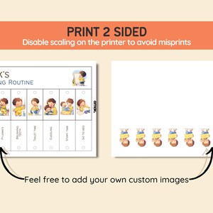 Morning & Evening Routine Flip Chart, Editable Visual Schedule ...
