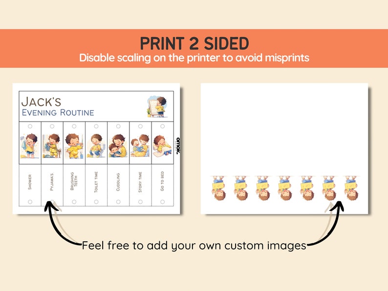 Morning & Evening Routine Flip Chart, Editable Visual Schedule ...