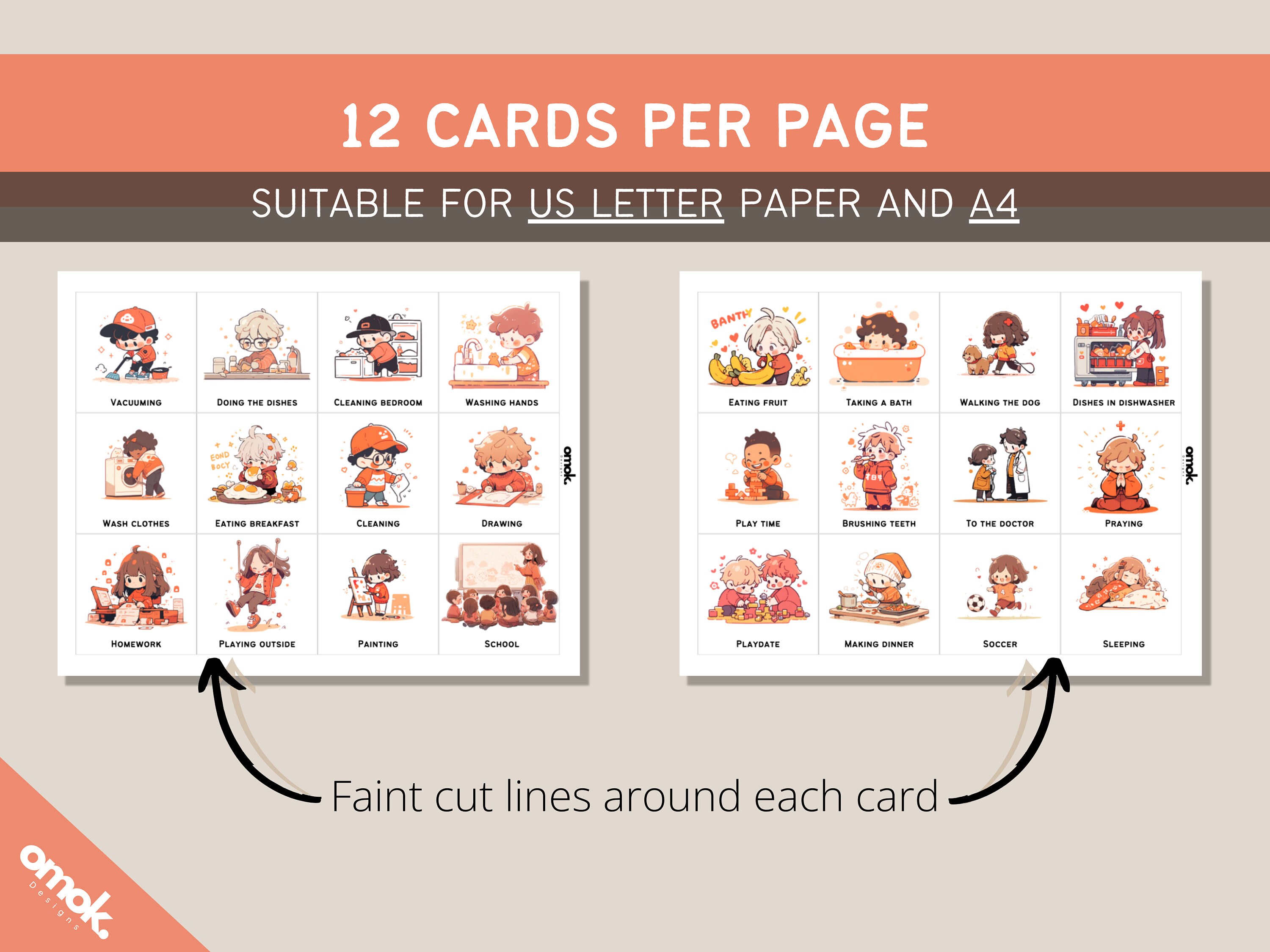 BUNDLE Daily Routine Cards Flip Charts Visual Schedule for Kids Daily ...