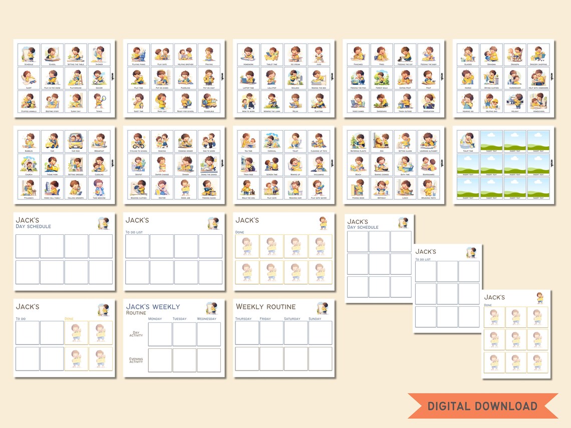 Daily Routine Cards Visual Schedule for Kids Daily Rhythm Chore Chart ...