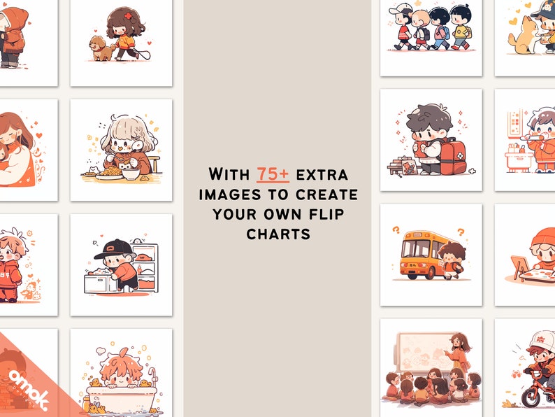 Flip Chart Kids Daily Routine Cards Toddler Rhythm Morning Evening ...