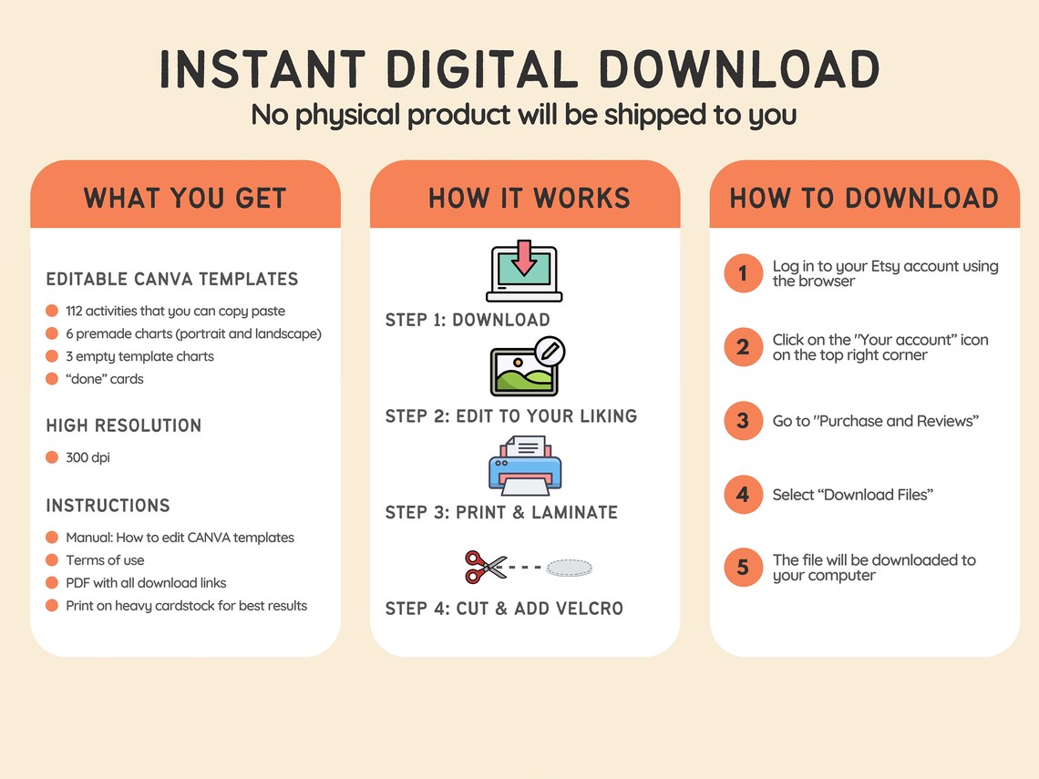 Editable Chore Chart Visual Schedule for Kids Montessori Routine Charts ...