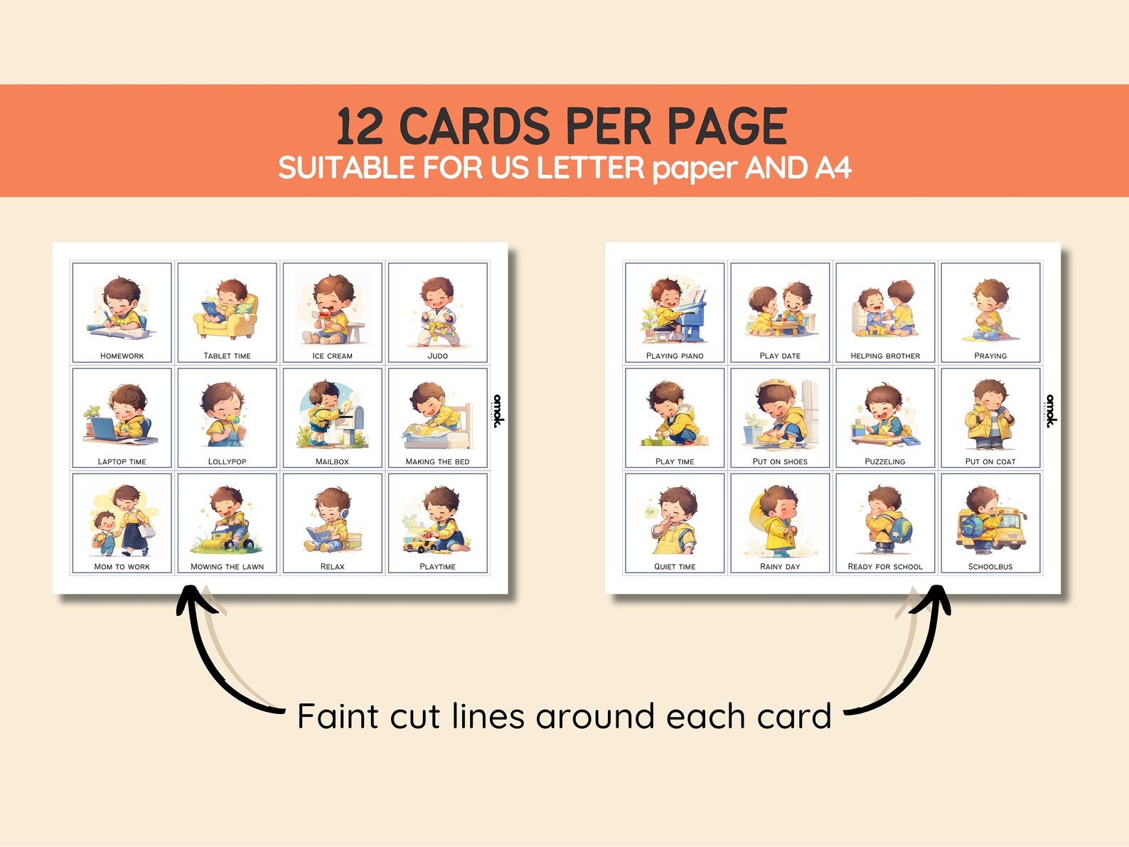 Daily Routine Cards Visual Schedule for Kids Daily Rhythm Chore Chart ...