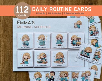 Daily Routine Cards Visual Schedule for Kids Daily Rhythm Chore Chart ...