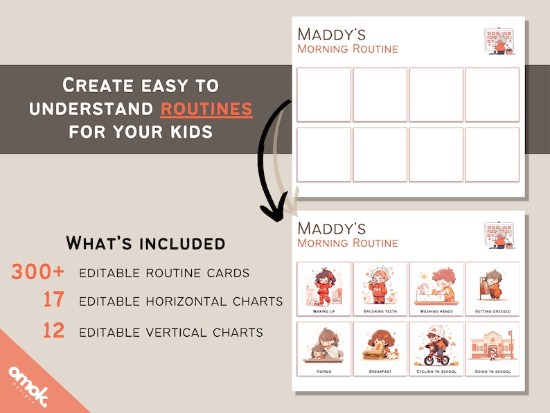 Daily Routine Cards Visual Schedule for Kids Daily Rhythm Chore Chart ...