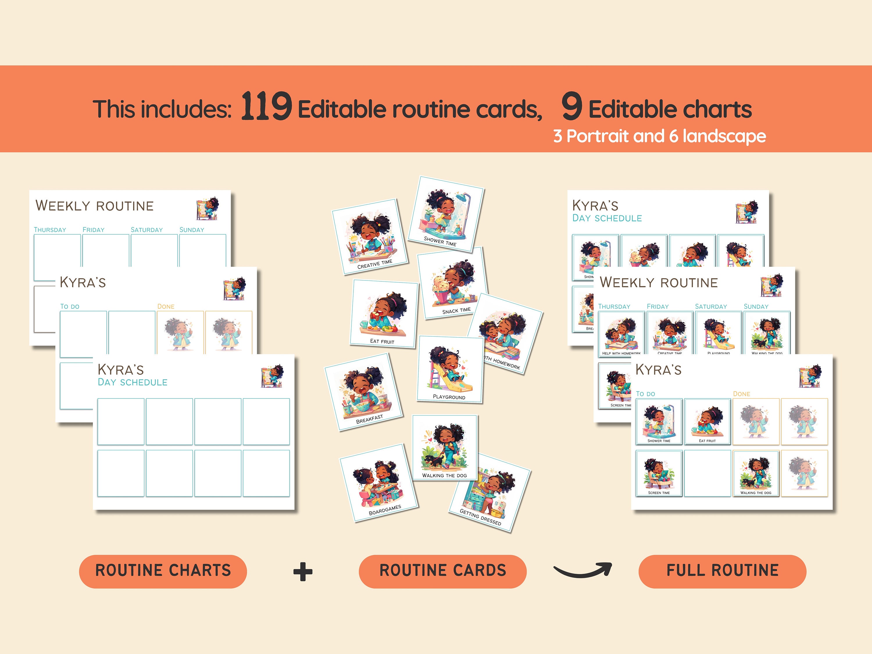 Daily Routine Cards Visual Schedule for Kids Daily Rhythm Chore Chart ...