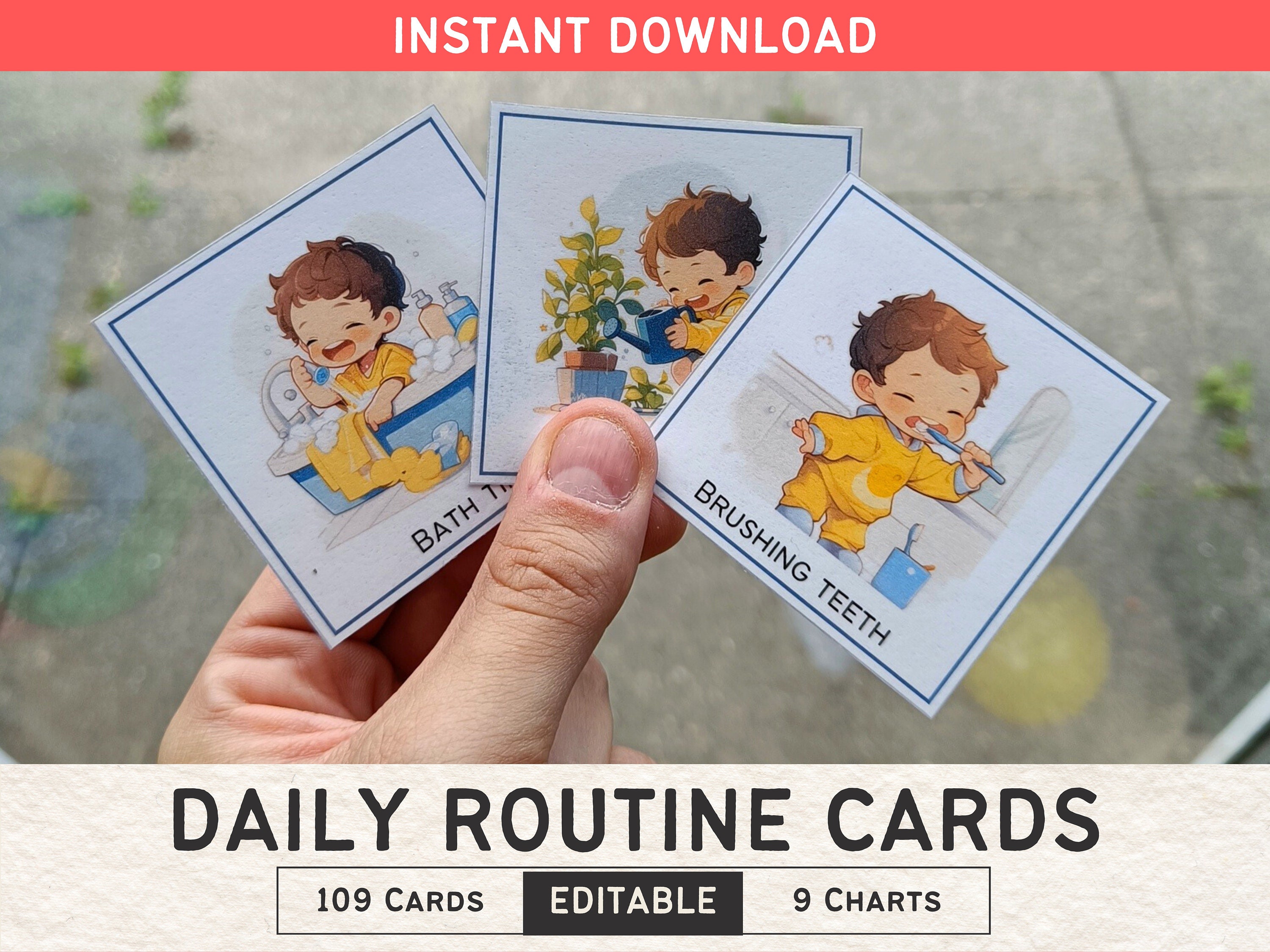 Daily Routine Cards Visual Schedule for Kids Daily Rhythm Chore Chart ...