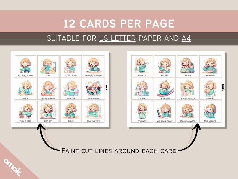 Morning & Evening Daily Routine Cards Visual Schedule for Kids Daily ...