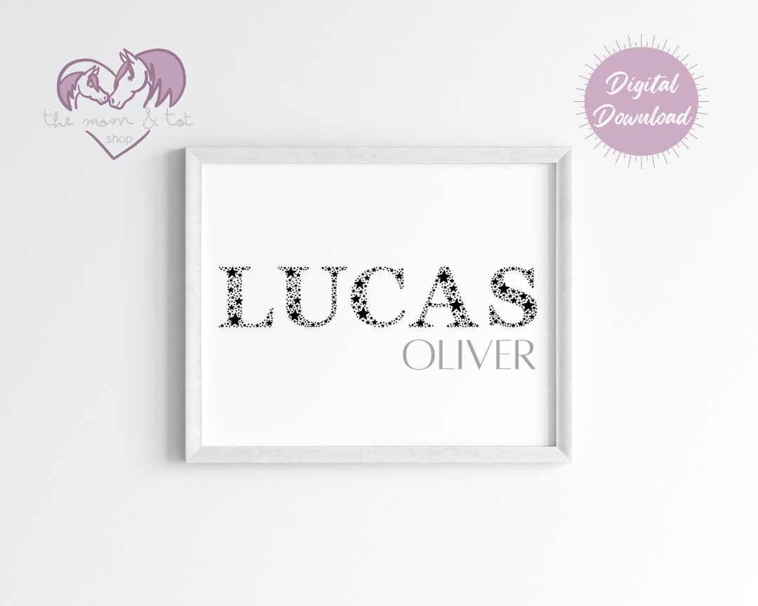 Star Letters Personalized Name Print Printable Celestial - Etsy