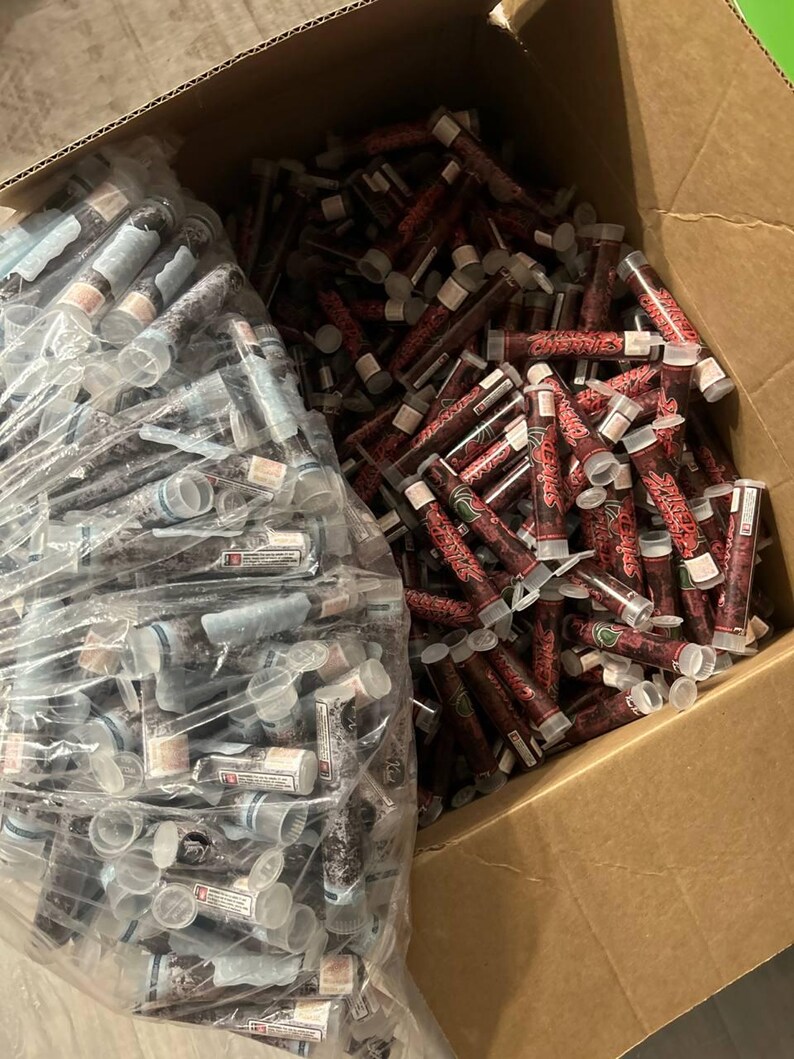 Custom Labeled Pre-roll Tubes Personalized Packaging Label Pop Top ...