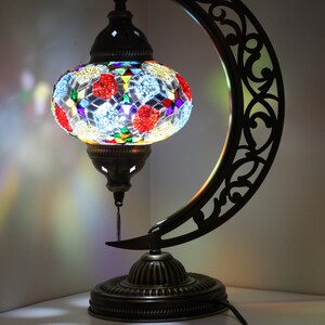 Mosaic Moon Lamp - Etsy