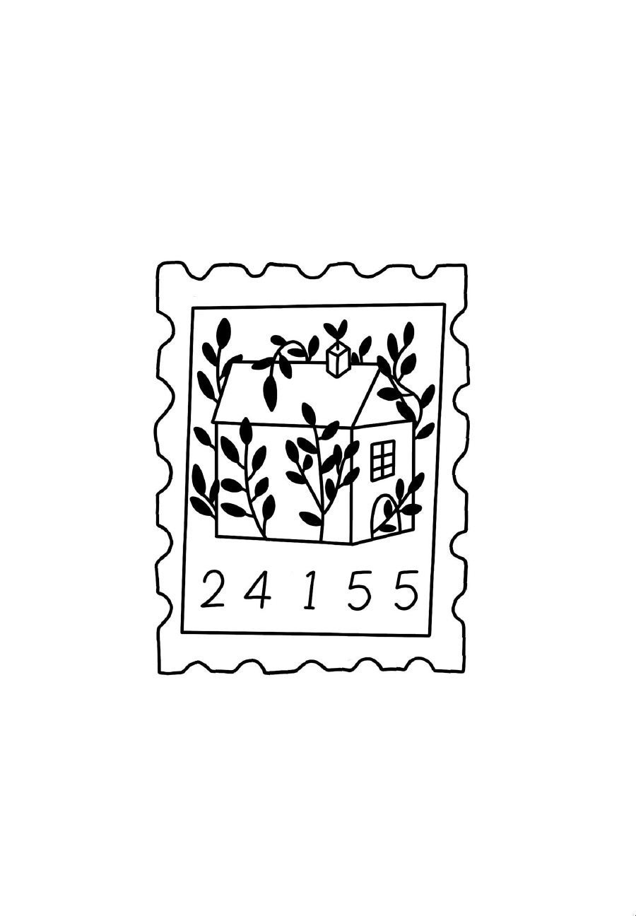 House Stamp Print - Etsy