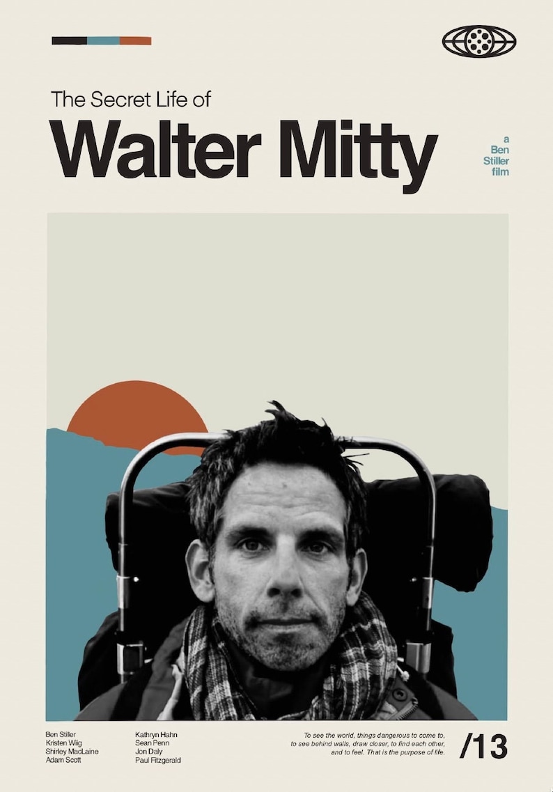 Walter Mitty Movie Poster Print - Etsy
