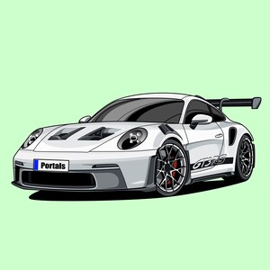 Personalized Custom Car Digital Drawing,vector Car Illustration ...