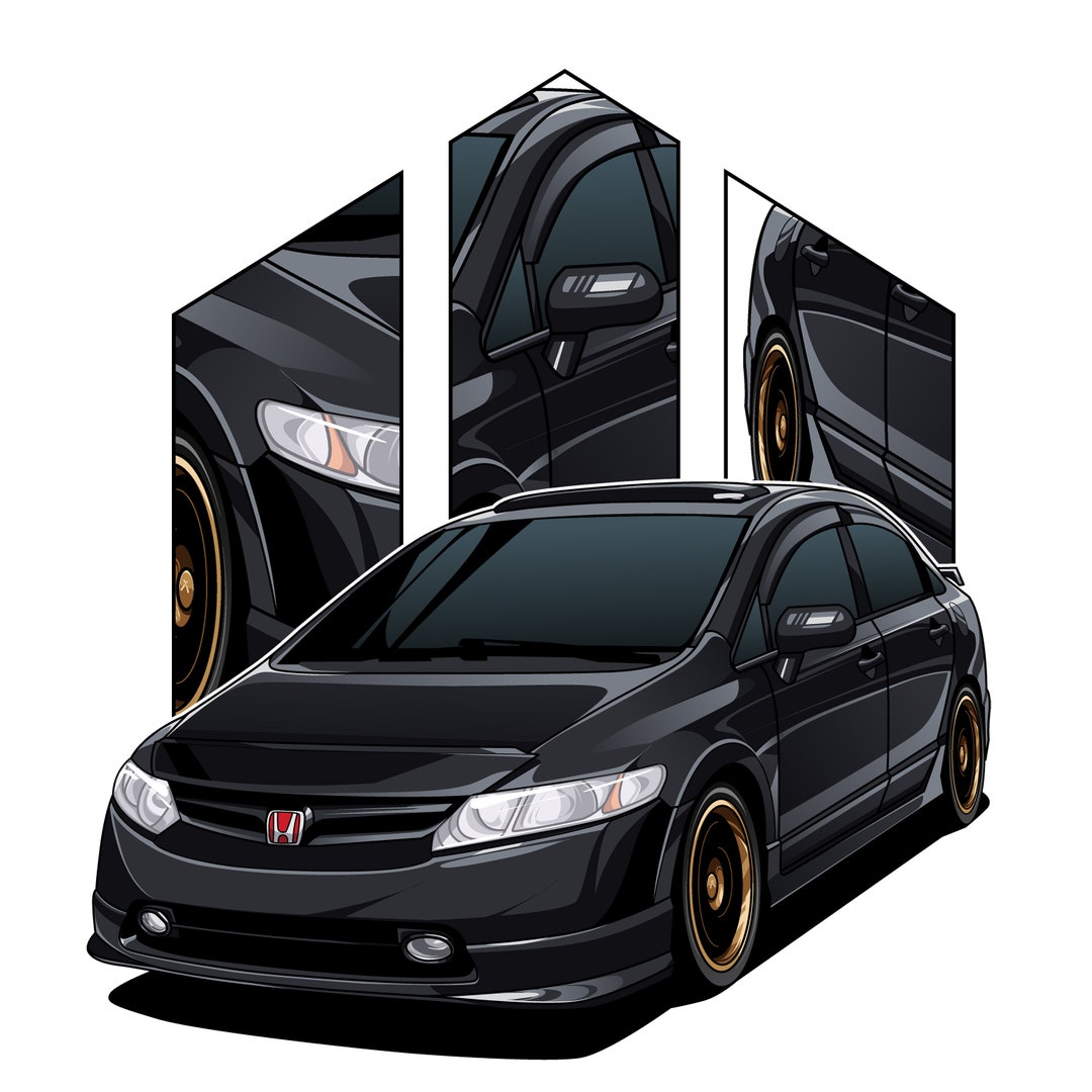 Custom Car Vector Art Print: Personalized Car Portrait (digital ...