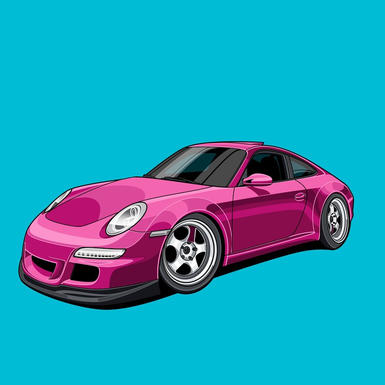 Custom Car Vector Art: Personalized Car Drawing Gift (digital File) - Etsy