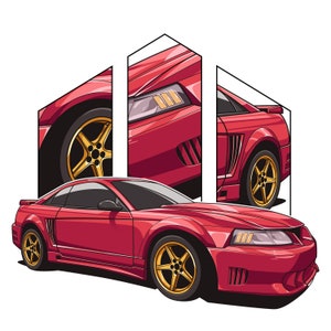 Custom Car Vector Art Print: Personalized Car Portrait (digital ...