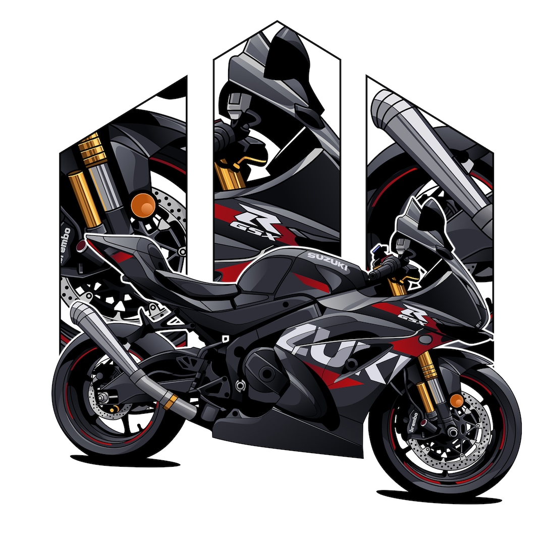 Personalized Custom Motor Bike Digital Drawing, Motor Bike Illustration ...
