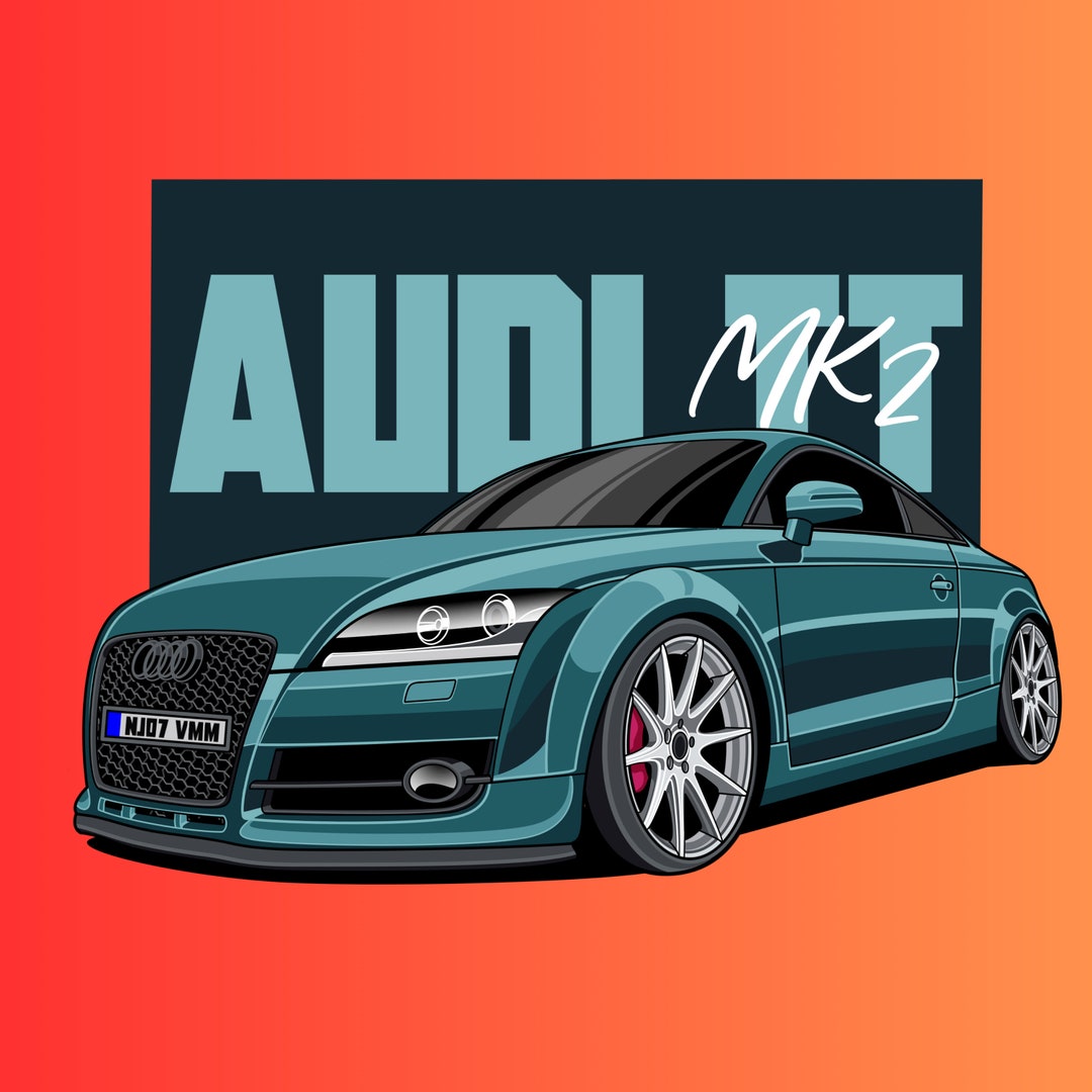 Custom Car Illustration: Personalized Car Portrait Art (digital ...