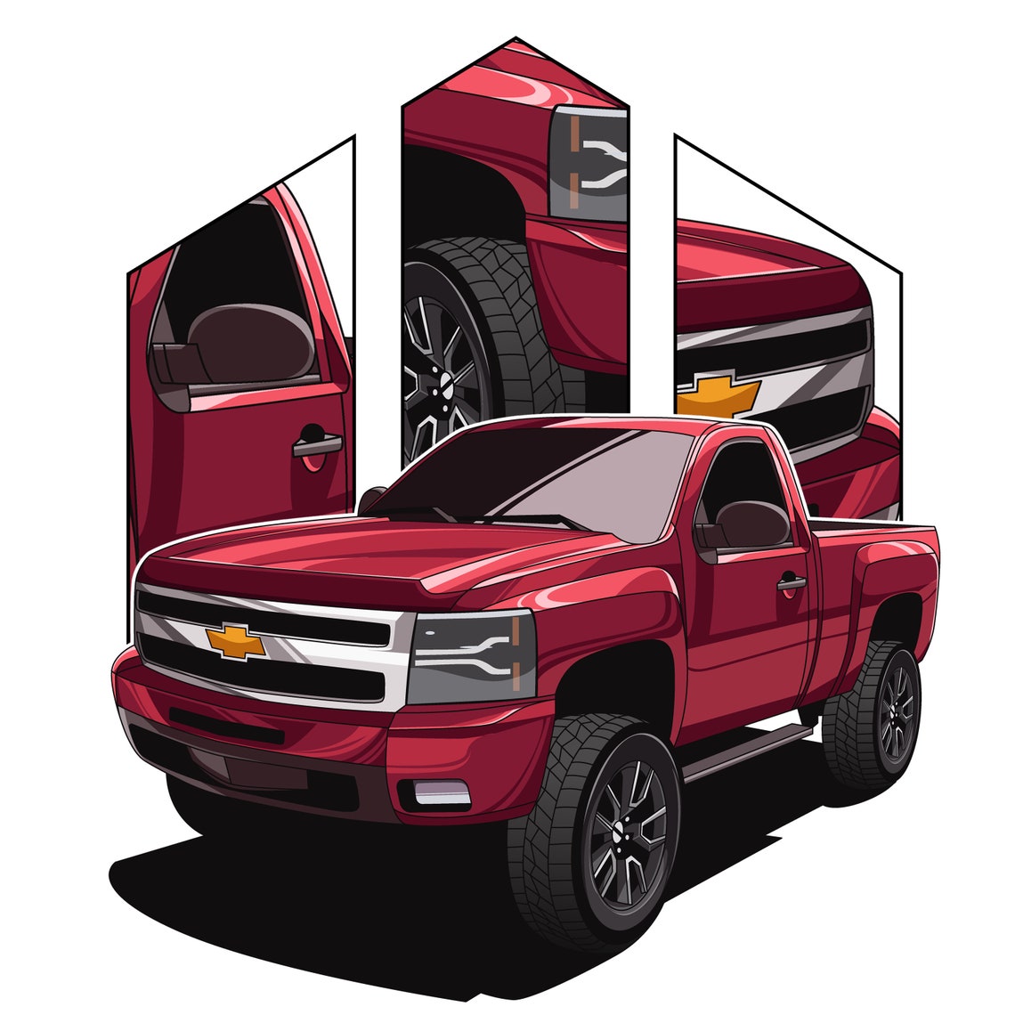 Custom Car Vector Art Print: Personalized Car Portrait (digital ...