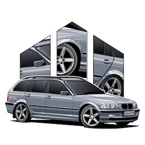 Digital Car Illustration, Custom Car Poster, Car Portrait, Car Art ...