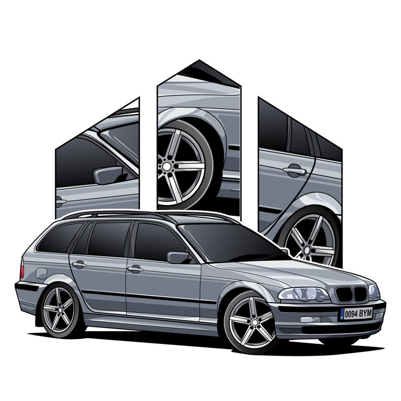Custom Car Illustration, Personalized Car Portrait (digital Download ...