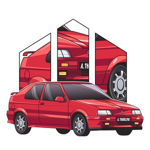 Digital Car Illustration, Custom Car Poster, Car Portrait, Car Art ...