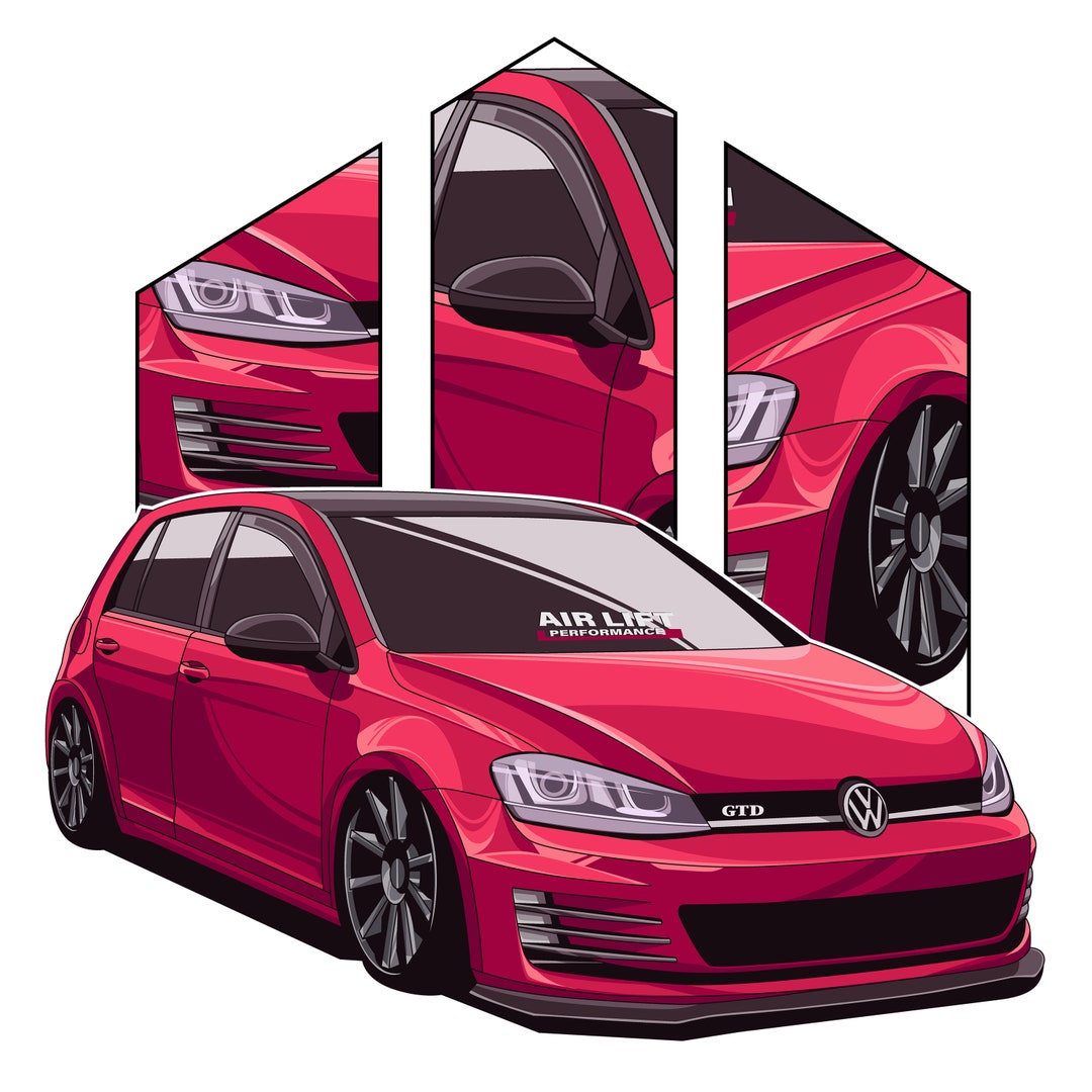 Digital Car Illustration, Custom Car Poster, Car Portrait, Car Art ...