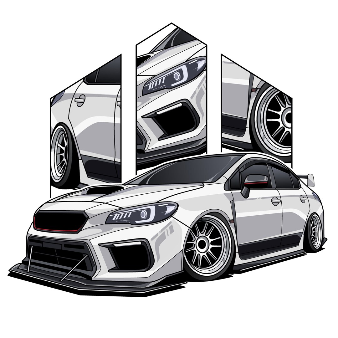 Custom Car Illustration: Personalized Car Portrait Art (digital ...