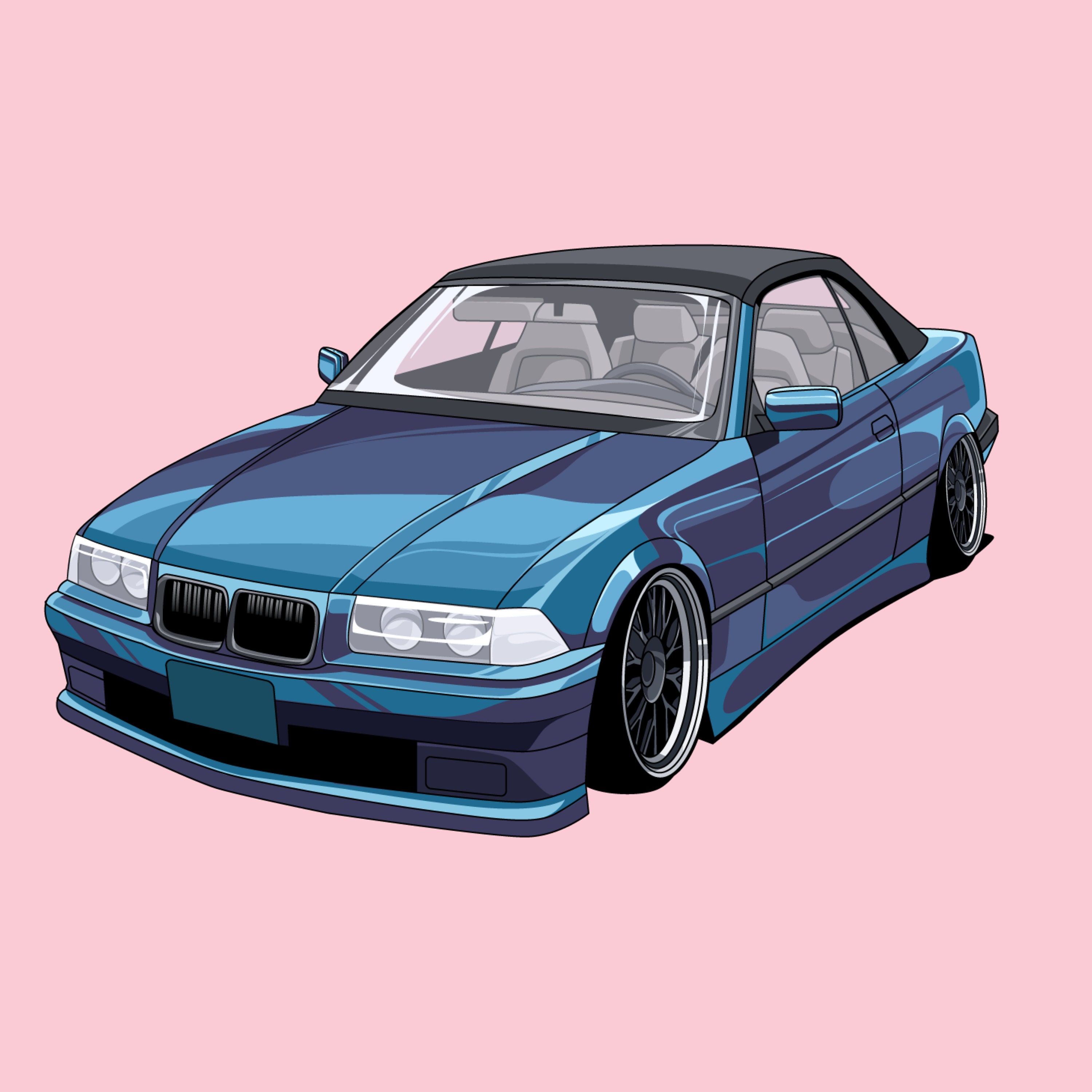 Personalized Vector Car Art, Custom Car Drawing (digital File) - Etsy
