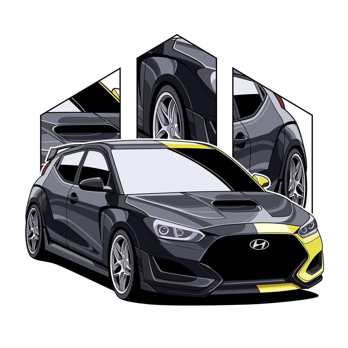 Custom Vector Car Drawing, Personalized Car Art, Car Guy Gift (digital ...