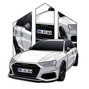 Digital Car Illustration, Custom Car Poster, Car Portrait, Car Art ...