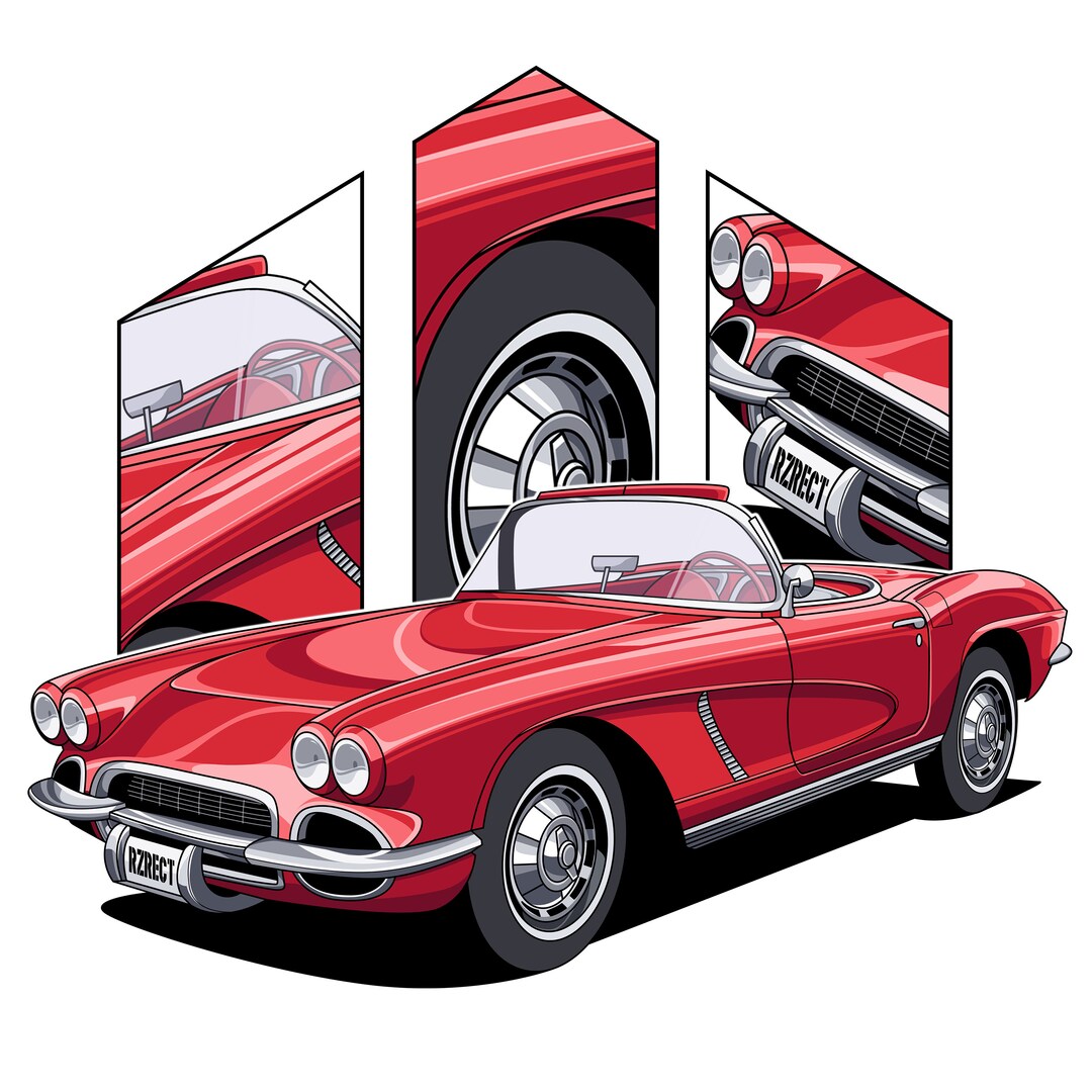 Digital Car Illustration, Custom Car Poster, Car Portrait, Car Art ...