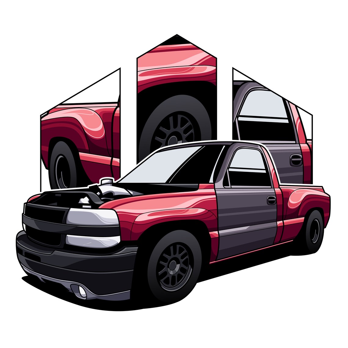 Custom Car Vector Art Print: Personalized Car Portrait (digital ...