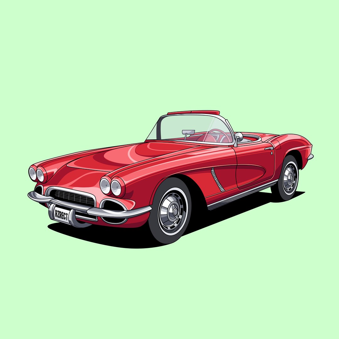 Custom Car Vector Art: Personalized Car Drawing Gift (digital File) - Etsy