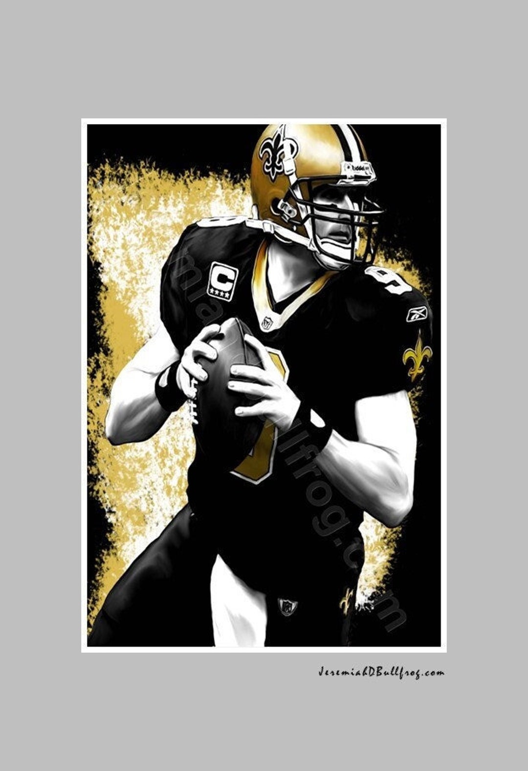 Drew Brees - New Orleans -- 13x19 Classic Louisiana Football Wall Art ...
